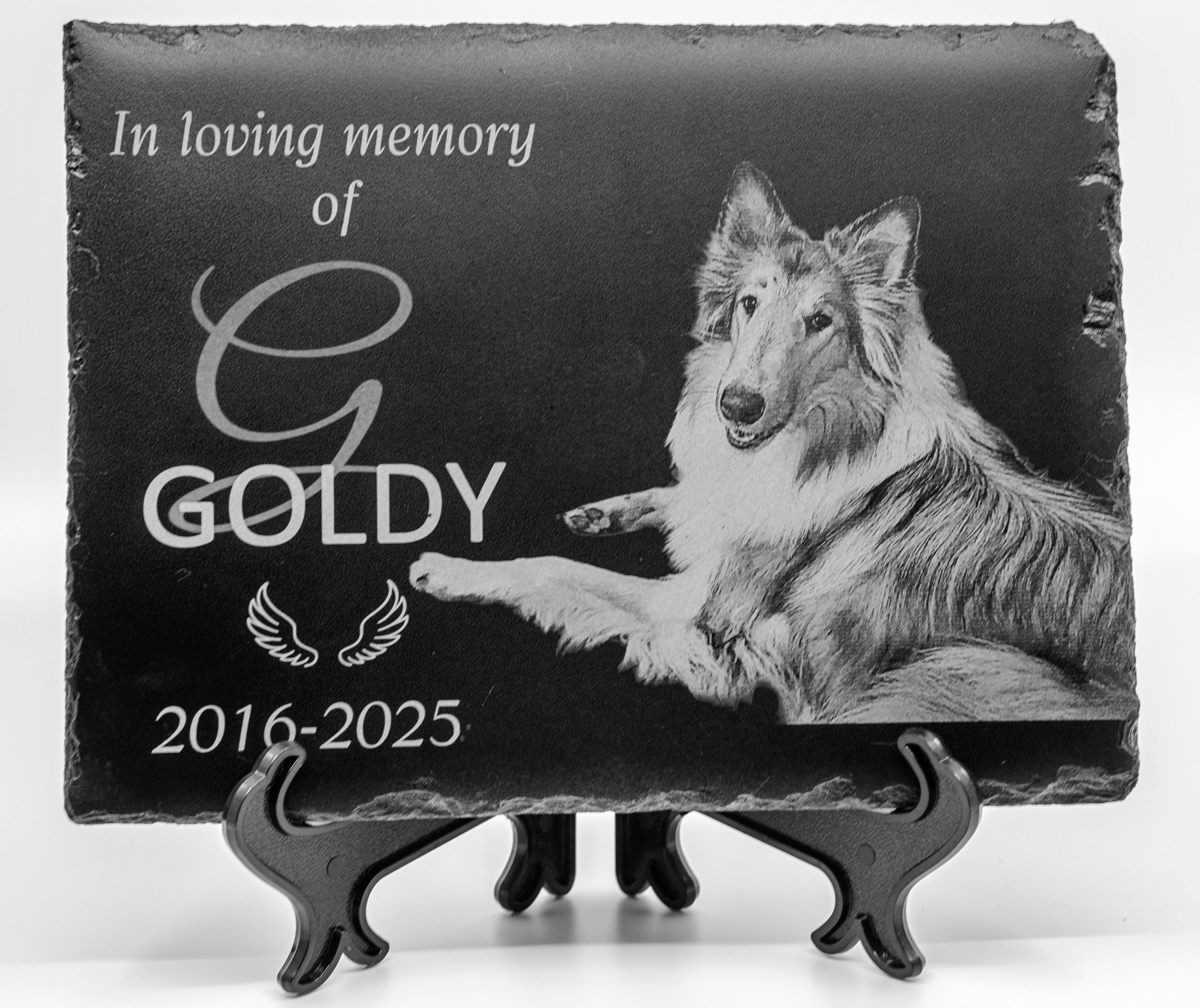 Engraved Pet Memorial Plates | Personalized Slate Dog Tribute ...